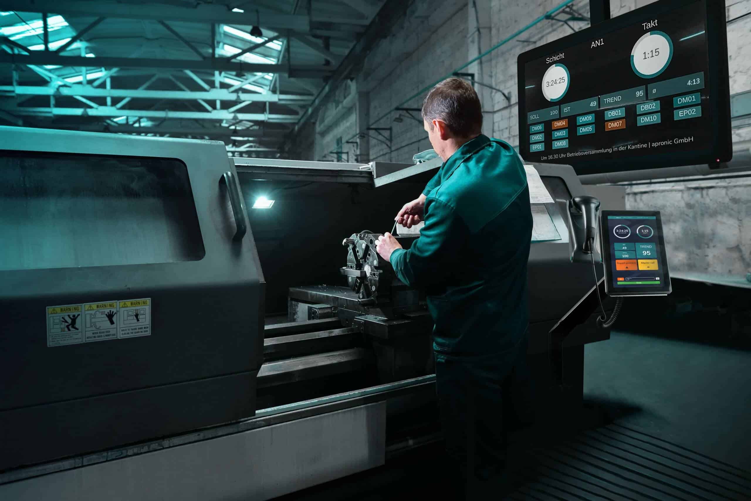 Andon Board - Kennzahlen, Störungen visualisieren - apronic